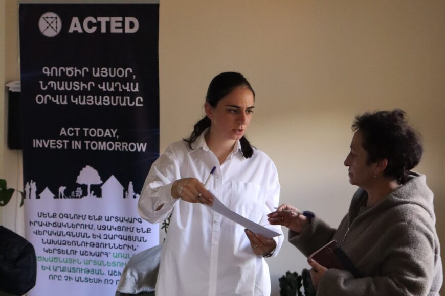 ACTED's humanitarian assistance in the aftermath of the conflict in ...
